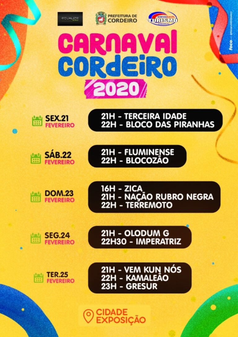 CARNAVAL 2020 - Prefeitura Municipal de Cordeiro